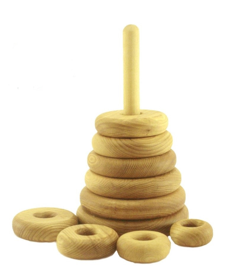 Wooden Stacking 10 Rings – Elephant Ollie | NZ made | Baby clothing and ...